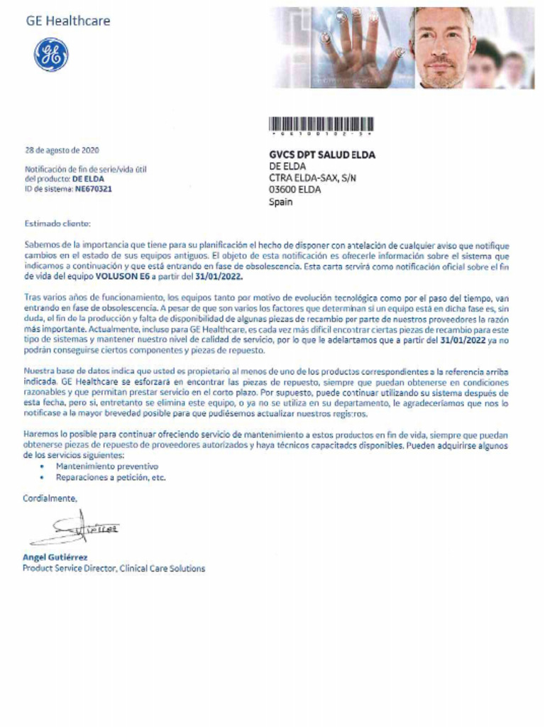 Voluson E6 Pte Obsolescencia | PDF