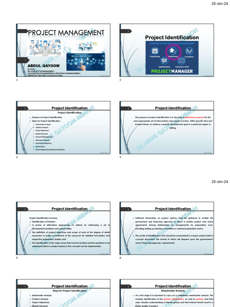 Lec 15 - Project Identification | PDF | Risk | Risk Management