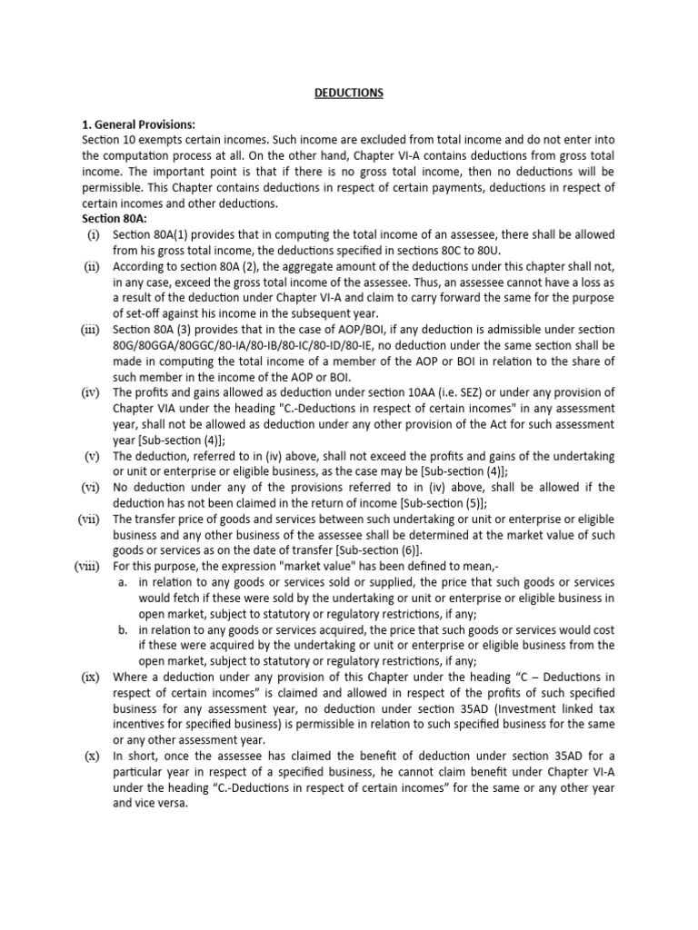 Lecture Notes - Study Module 7 - Deductions | PDF | Tax Deduction ...