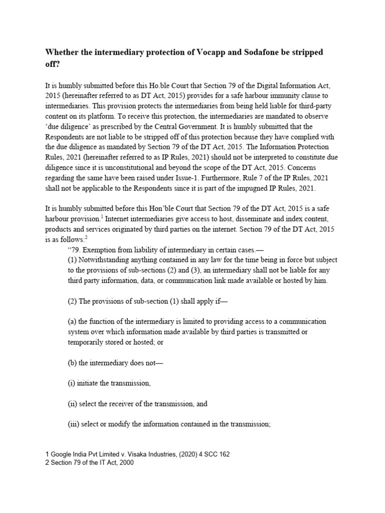 Issue 3 Respondents Side GD Goenka Moot | PDF | Information | Legal Liability