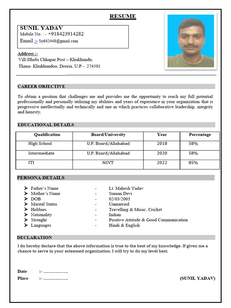 Afjal Ansari Resume | PDF