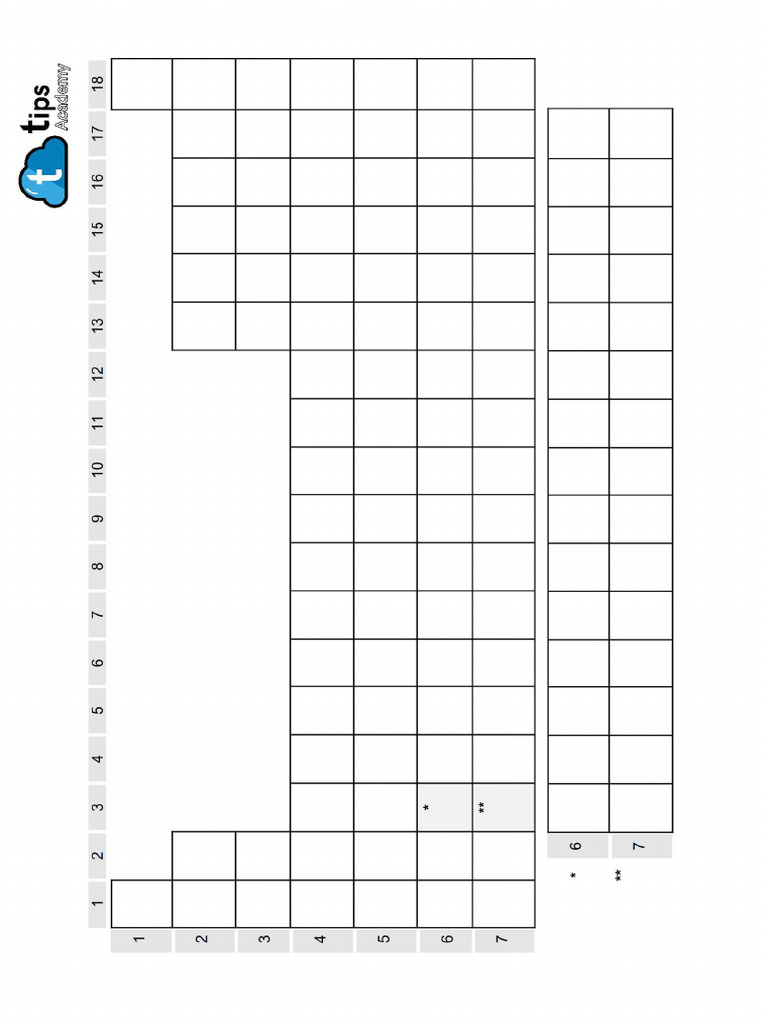 Tabla Periodica Muda para Rellenar | PDF