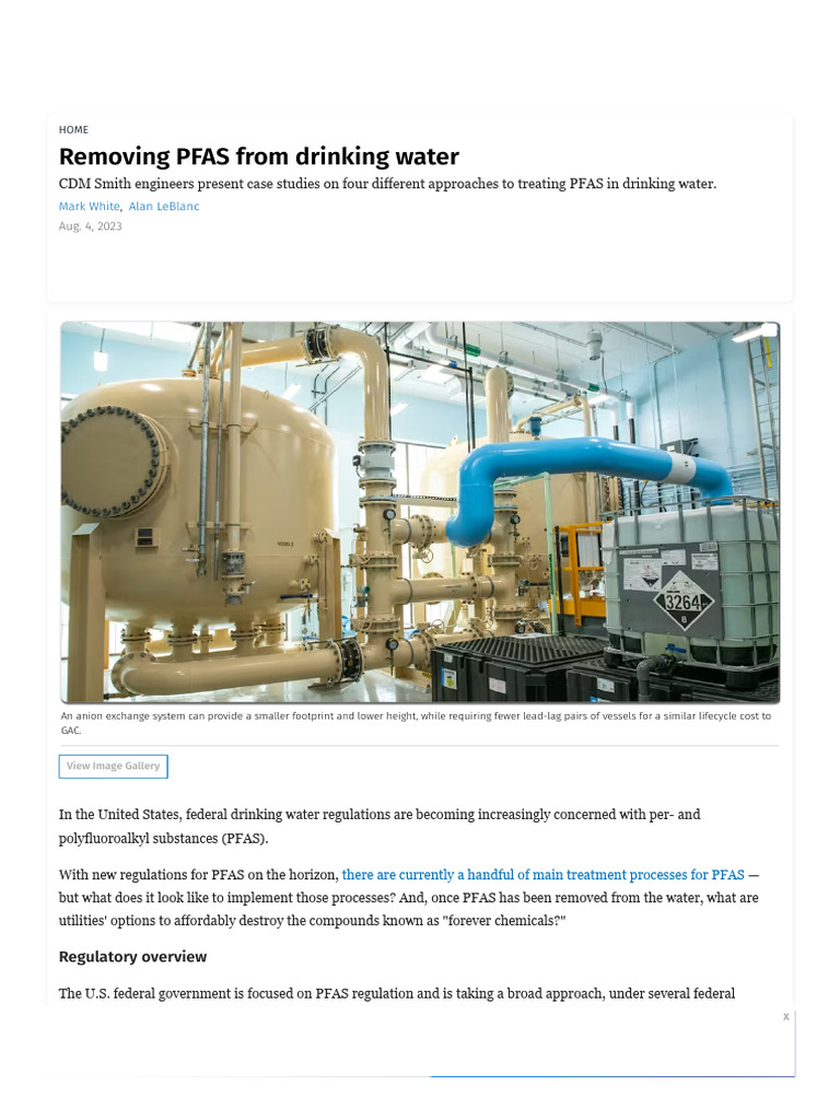 2023, US - Removing PFAS From Drinking Water - WaterWorld | PDF | Water Treatment | Water