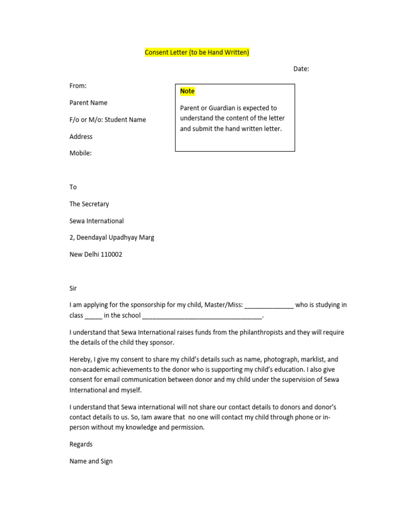 Consent Letter | PDF