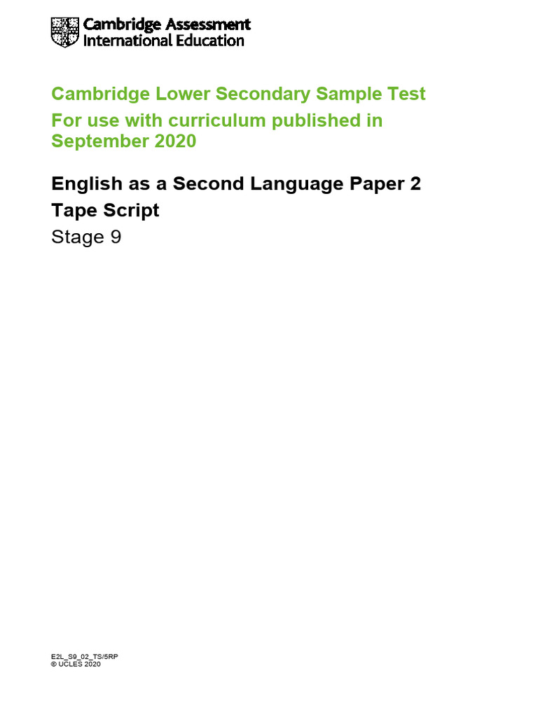 E2L Stage9 02 TS 5RP AFP tcm143-595853 | PDF | Language Arts & Discipline | Home & Garden