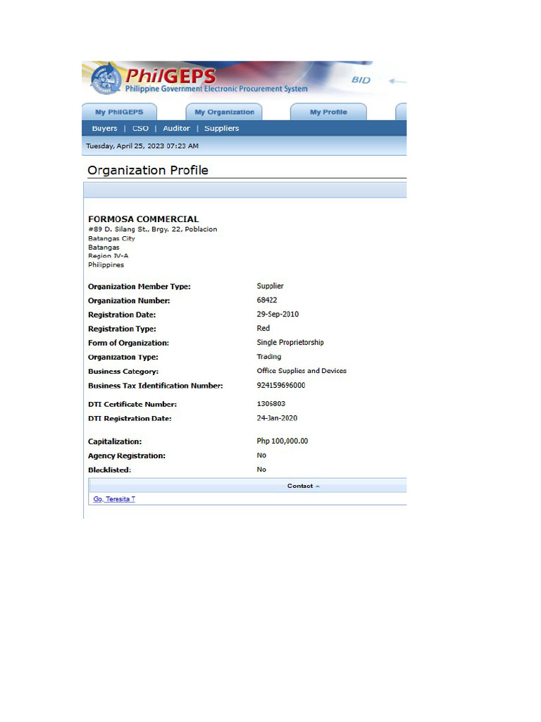 Philgeps Formosa | PDF