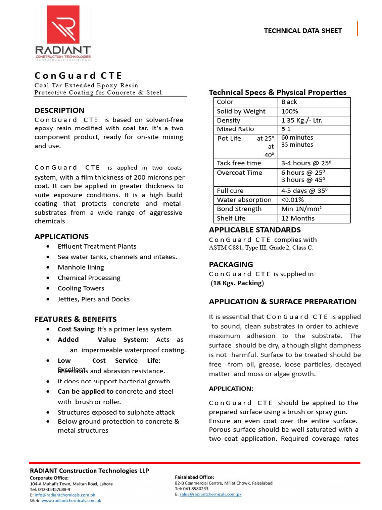 RCT-ConGuard CTE | PDF | Secondary Sector Of The Economy | Building Materials