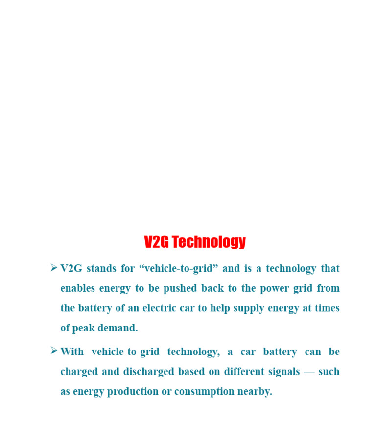V2G Technology in EV | PDF