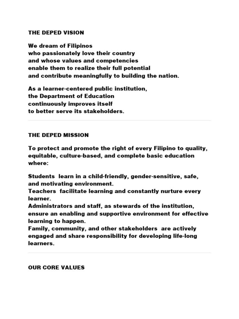 The Deped Vision | PDF | Lord's Prayer | Religious Belief And Doctrine