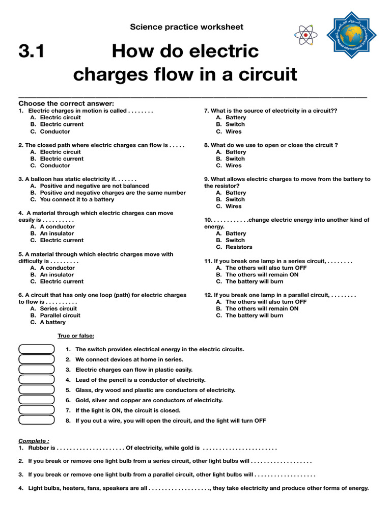 Electricity Practice+q | PDF | Electric Current | Electricity