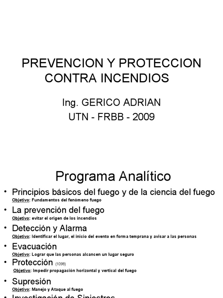 Prevencion y Proteccion Contra Incendios | PDF | Combustión | Calor