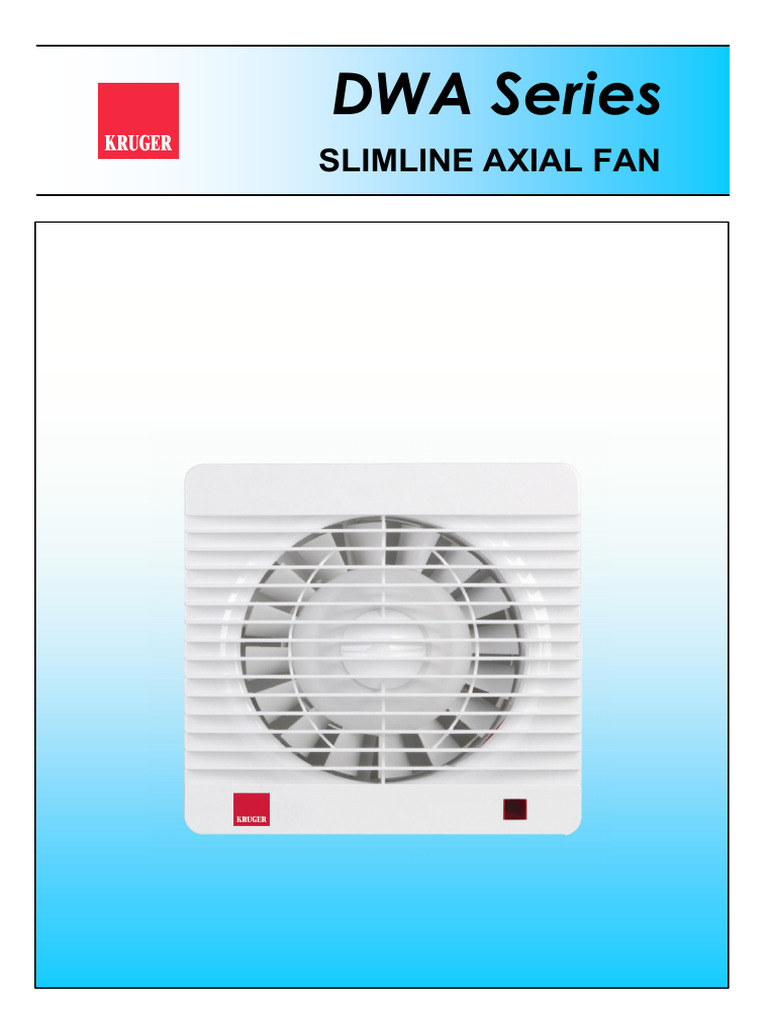 Slimline Axial Fan DWA Series Overview | PDF | Manufactured Goods ...