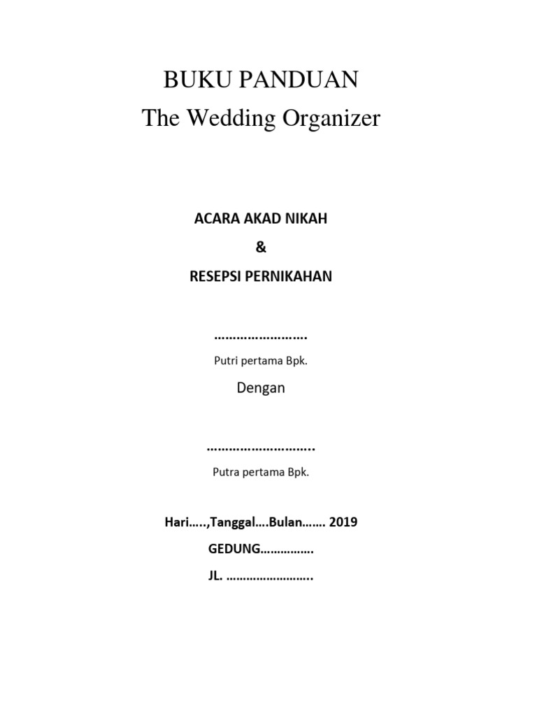 Panduan Acara Akad dan Resepsi Nikah | PDF