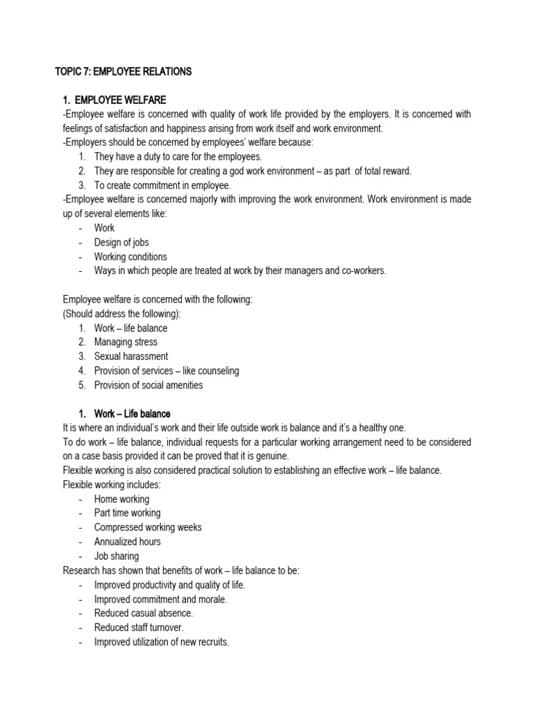 TOPIC 7-Employee Relations | PDF