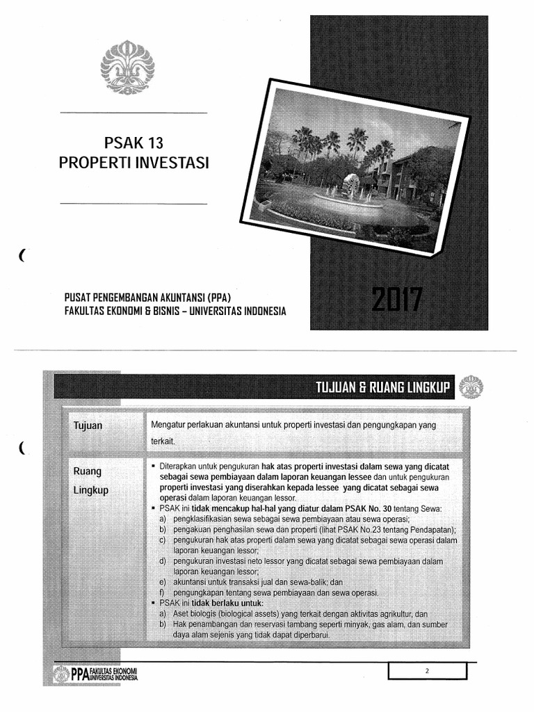 PSAK 13 Properti Investasi | PDF