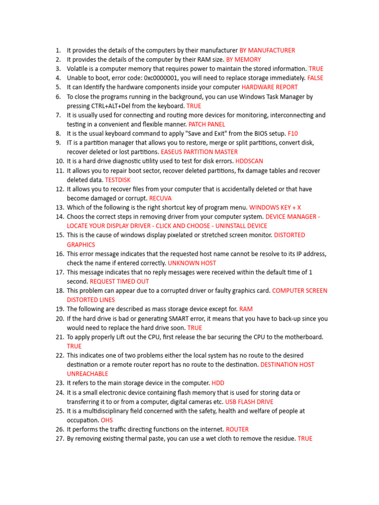Reviewer Sa CSS Mga Par | PDF | Computer Data Storage | Booting