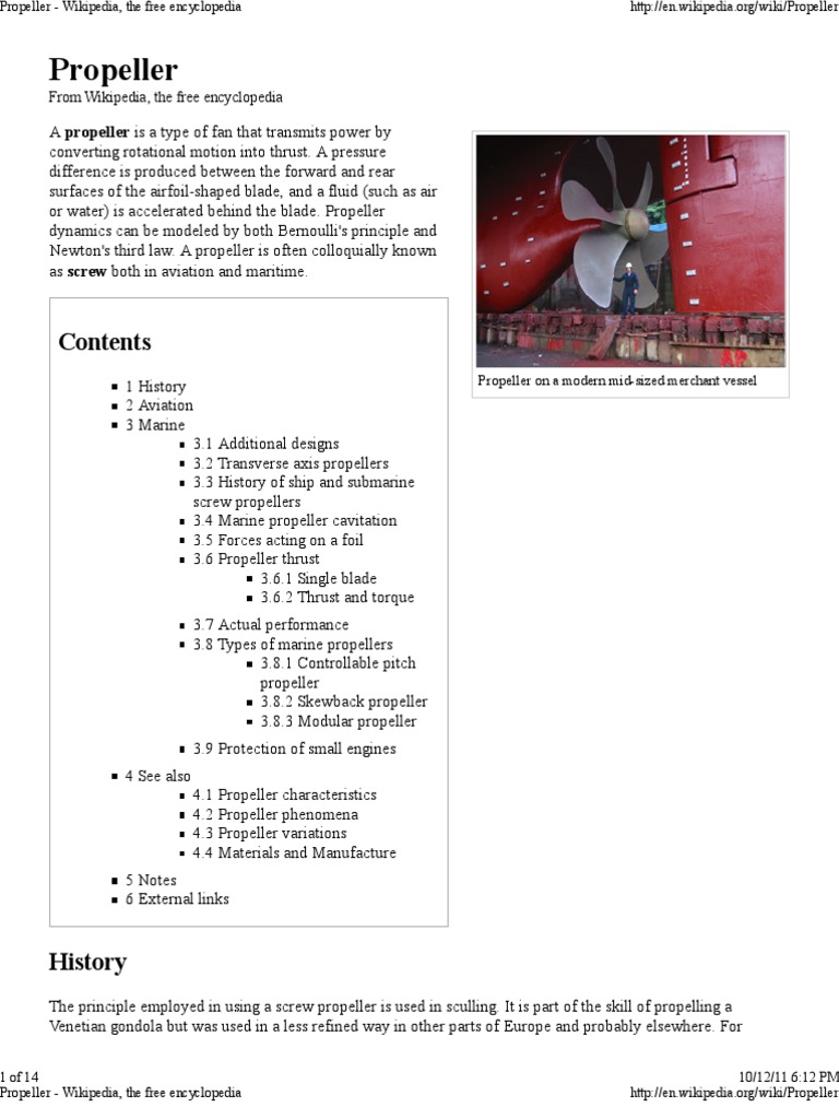 Propeller - Wikipedia, The Free Encyclopedia | PDF | Propeller ...