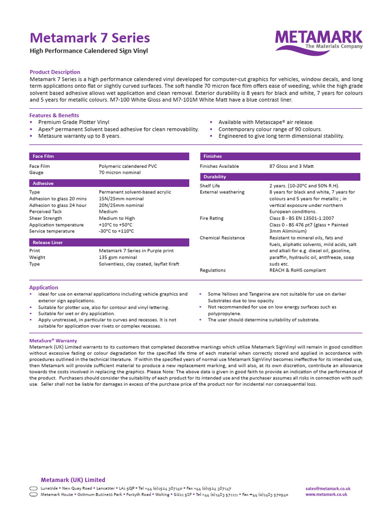 Technical Data Sheet - 7 Series 3 | PDF | Polyvinyl Chloride | Adhesive
