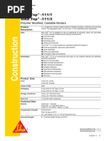 Weber 331 TX Repair Mortar Datasheet | PDF | Cement | Mortar (Masonry)