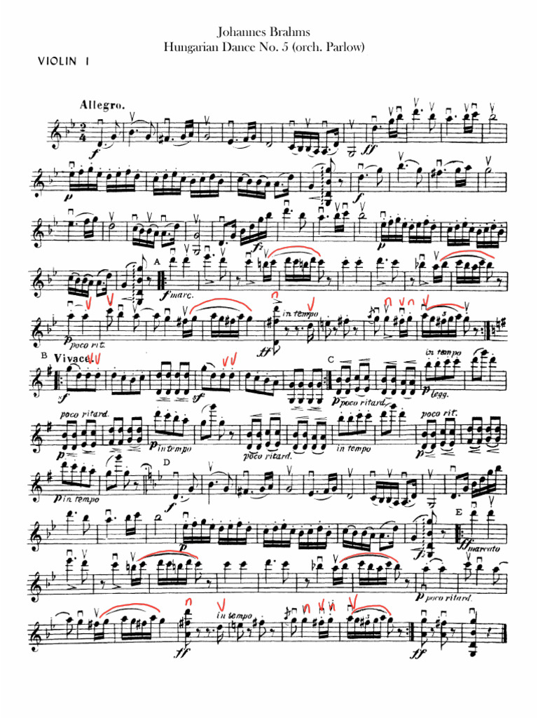 Brahms-HD.0506.Violins I&II | PDF