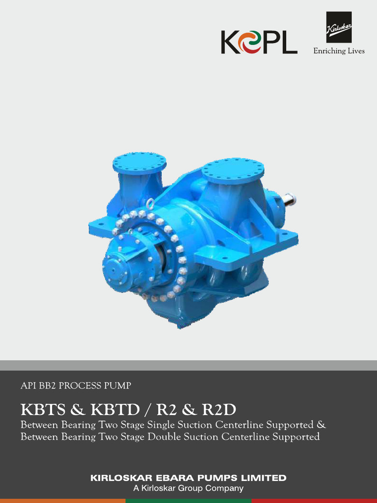 API BB2 Pumps KBTS - KBTD R2 - R2D - Revised - 1 | PDF