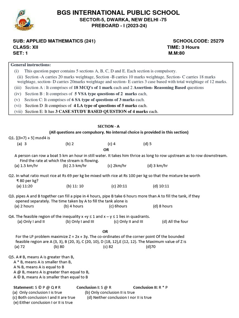 BGS Set 1 Done | PDF | Mathematics