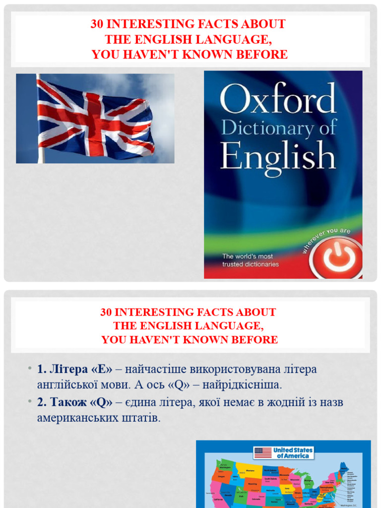 30 Interesting Facts About The English Language, You Haven'T Known ...