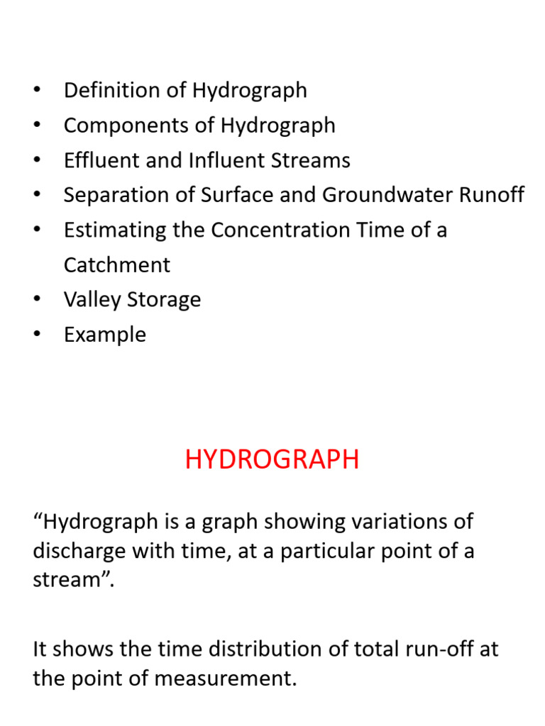 Hydrograph | PDF | Surface Runoff | Stream