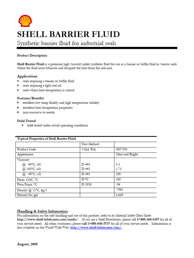 Shell BarrierFluid | PDF