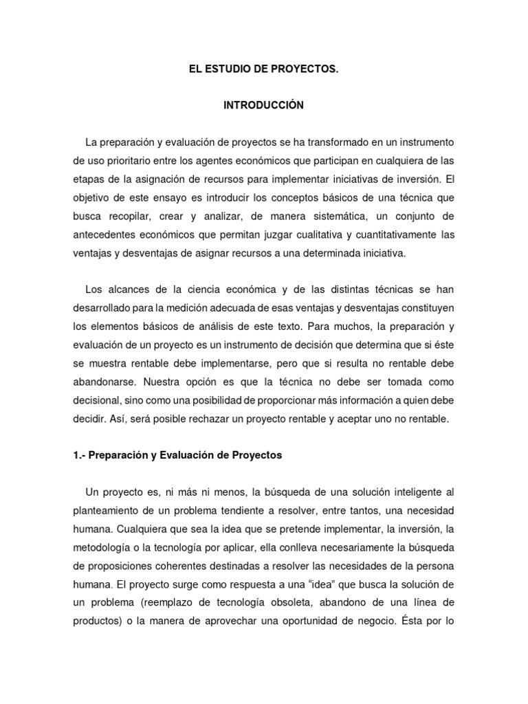El Estudio de Proyectos | PDF | Exterioridad | Business