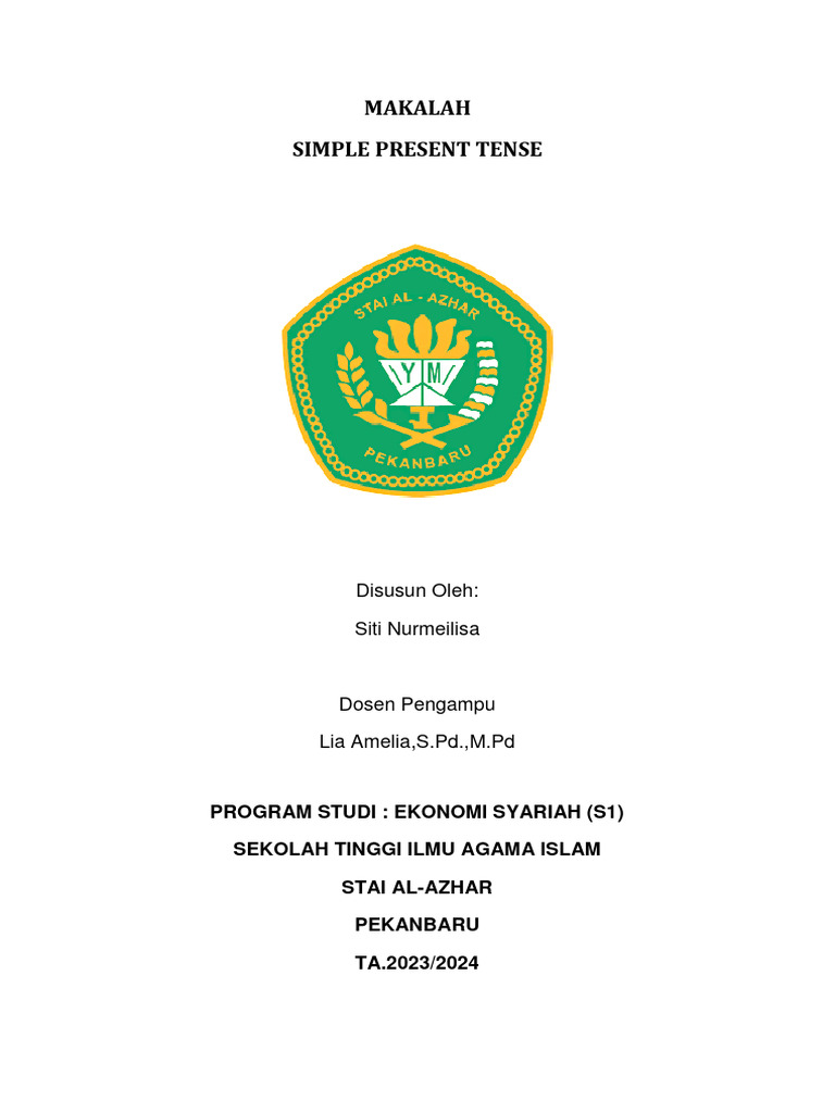 Makalah Simple Present Tense | PDF | Verb | Linguistics