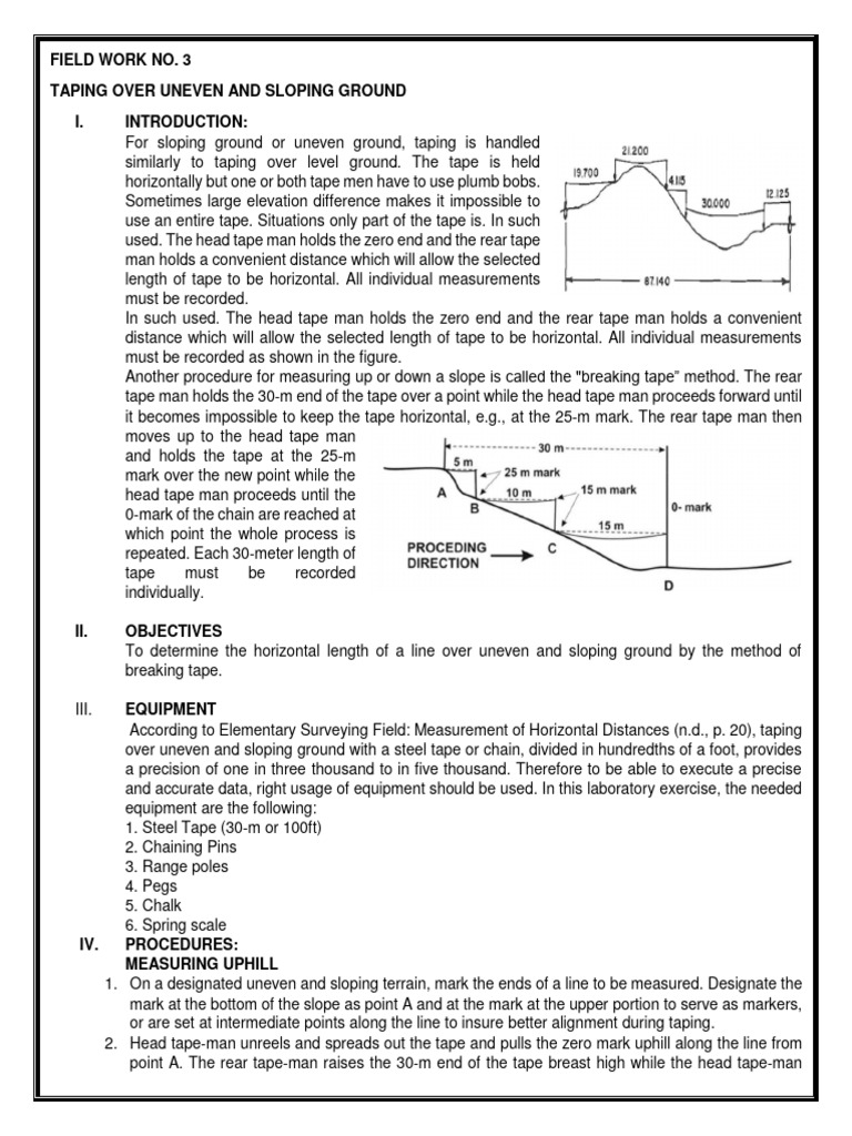 Field Work No 3 | PDF | Metre