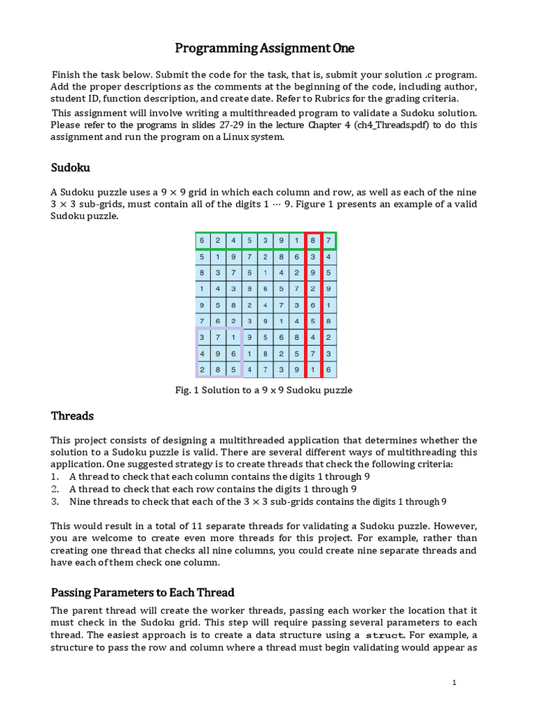 Programming Assignment One Updated0321 Pdf Parameter Computer Programming Computer