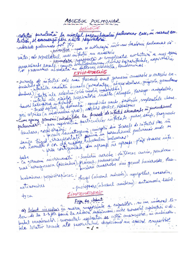 Abcesul Pulmonar | PDF