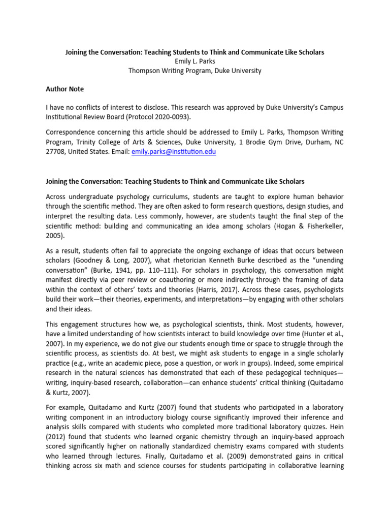 Academic Writing PRINT1 | PDF | Inquiry Based Learning | Critical Thinking