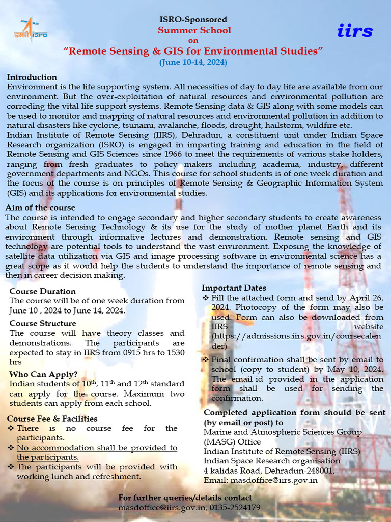 10 Course Flyer | PDF | Geographic Information System | Remote Sensing