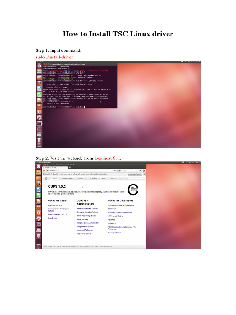 How To Install TSC Linux Driver | PDF | Career & Growth | Computers
