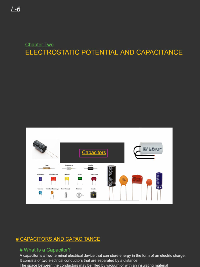 L-6 Elec Potentical & Capacitance 1st Batch | PDF