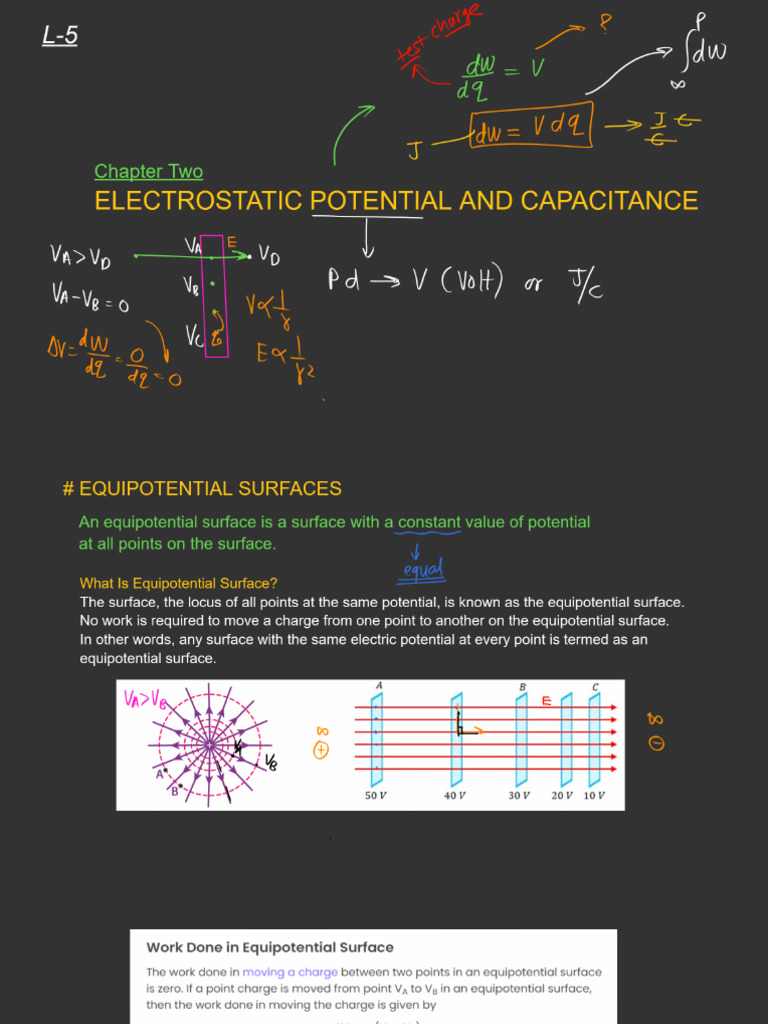 L-5 Elec Potentical & Capacitance 1st Batch | PDF