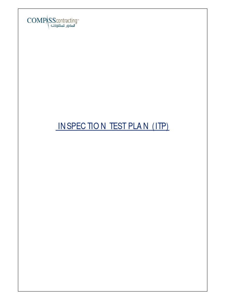 3- Inspection Test Plan | PDF | Roof | Thermal Insulation