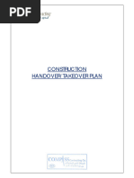 Construction Hand Over Take Over Plan Template | PDF | Economies