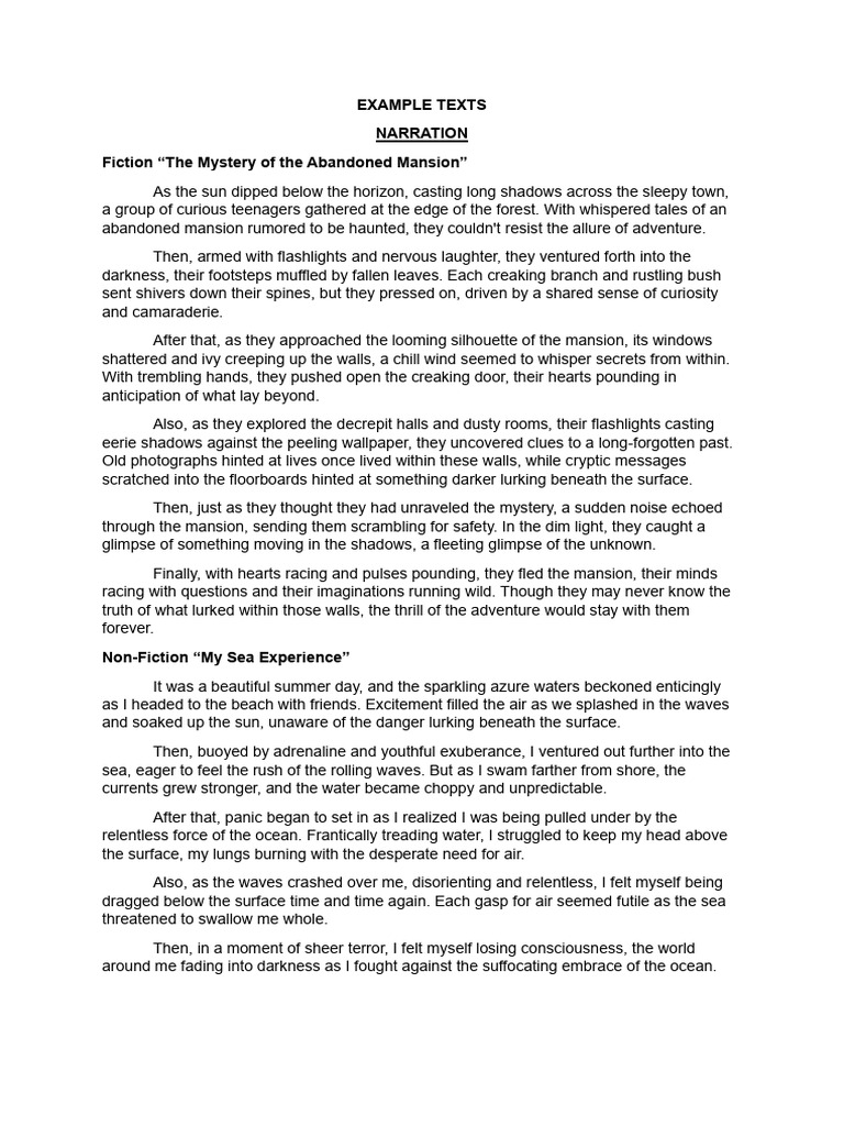 9-Patterns-of-Written-Text-Samples | PDF