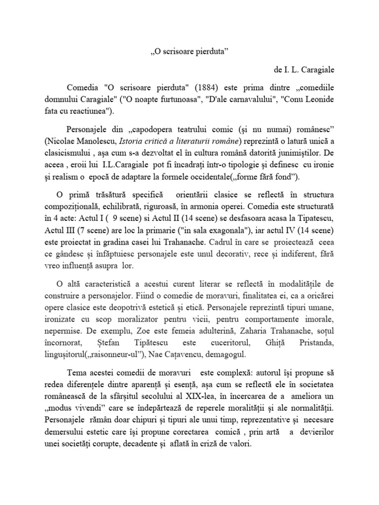 O Scrisoare 2021 | PDF