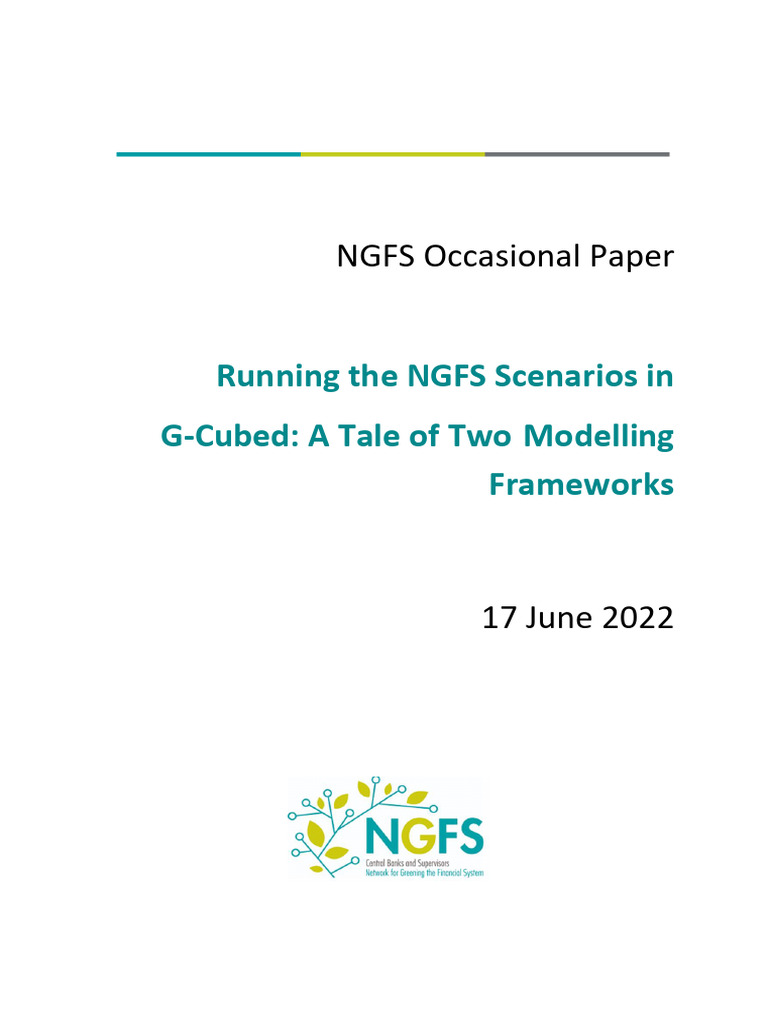 Running The Ngfs Scenarios in G-Cubed A Tale of Two Modelling ...