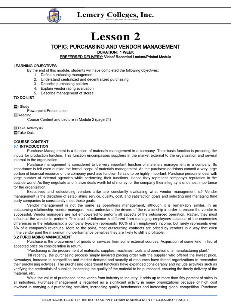 Intro To Supply Chain Management Pdf Supply Chain Prices