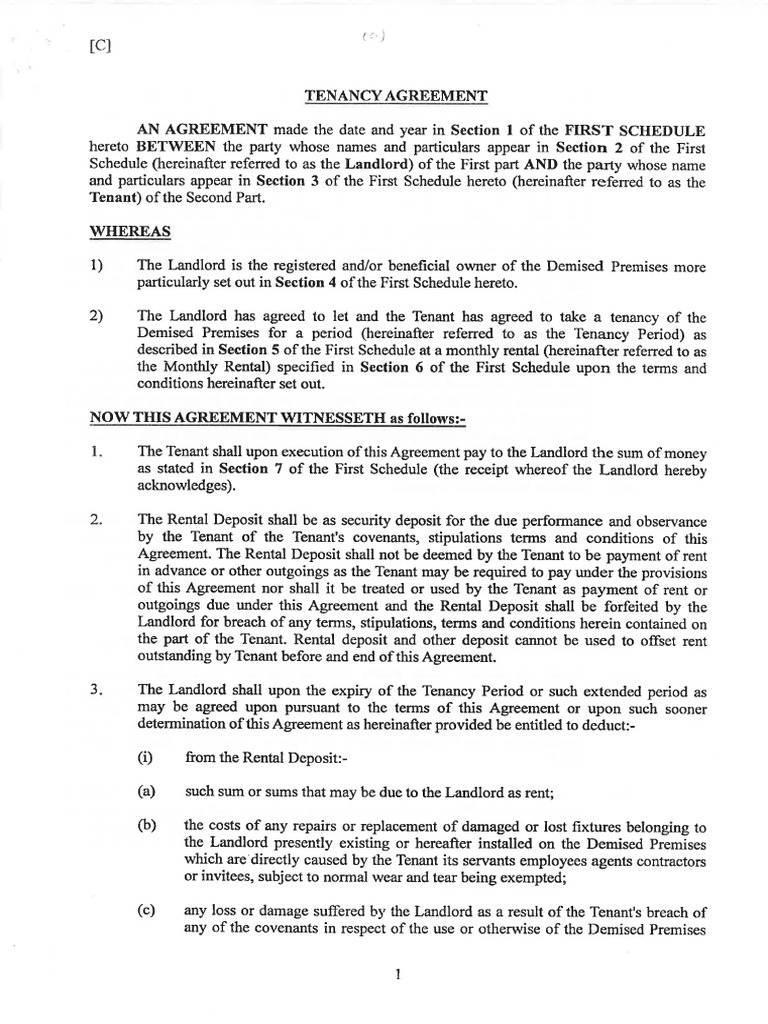 Sample Tenancy | PDF