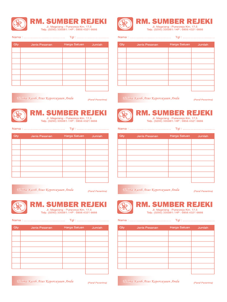 Nota Sumber Rejeki | PDF