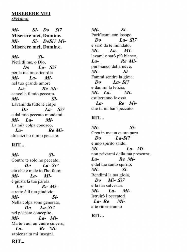 Miserere Mei | PDF