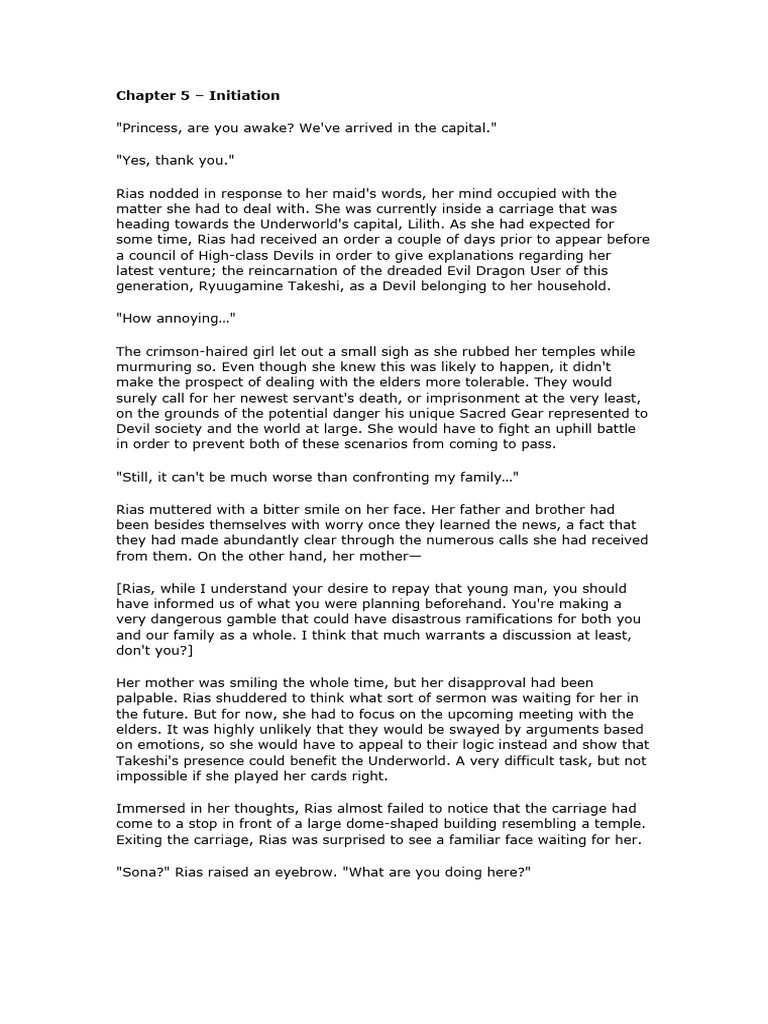 Chapter 5 – Initiation | PDF