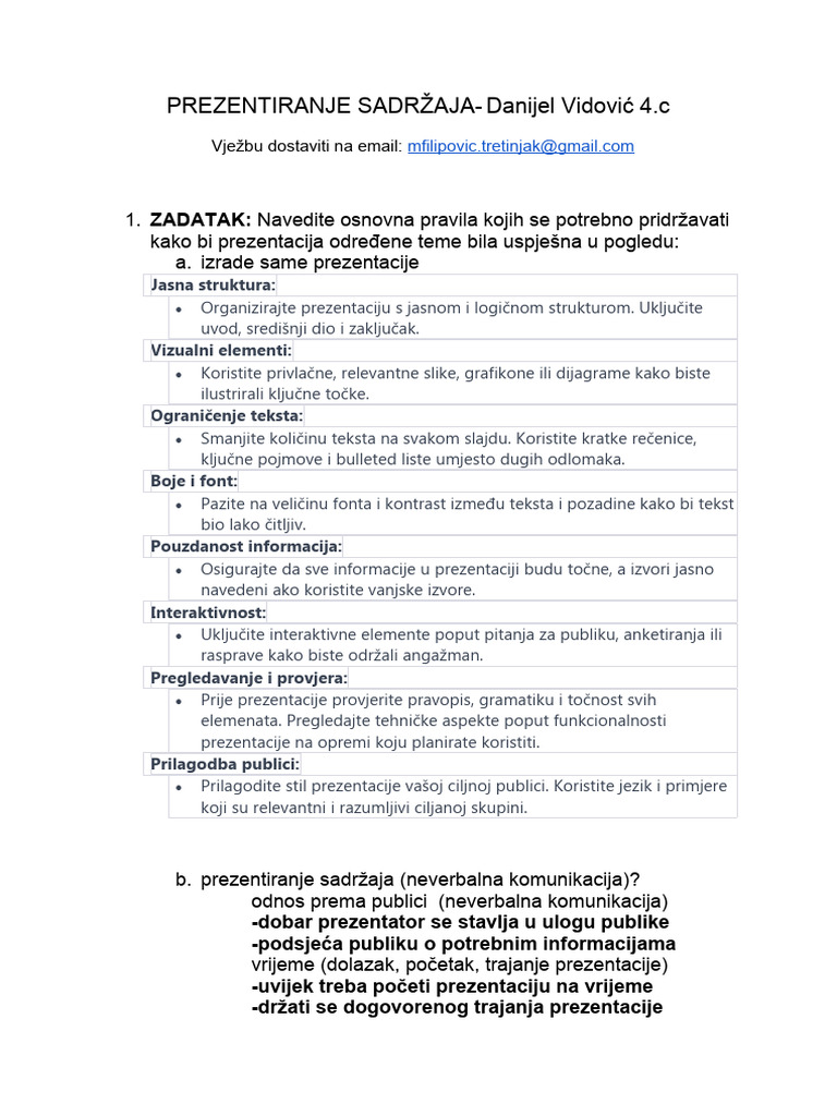 PREZENTIRANJE Vidović | PDF